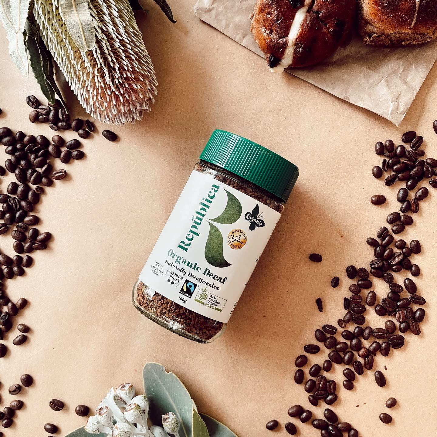 Repblica Organic Decaf Instant Coffee 100g - Fair Trade Certified, 100% ...