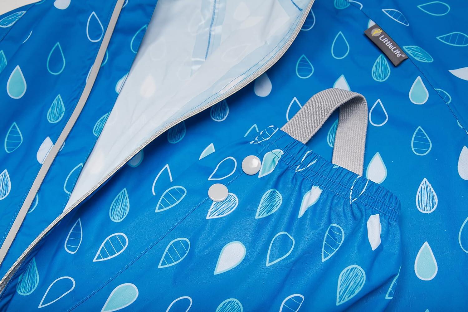LittleLife Kids Waterproof All-In-One Rain Suit 18-24 Months - Blue ...