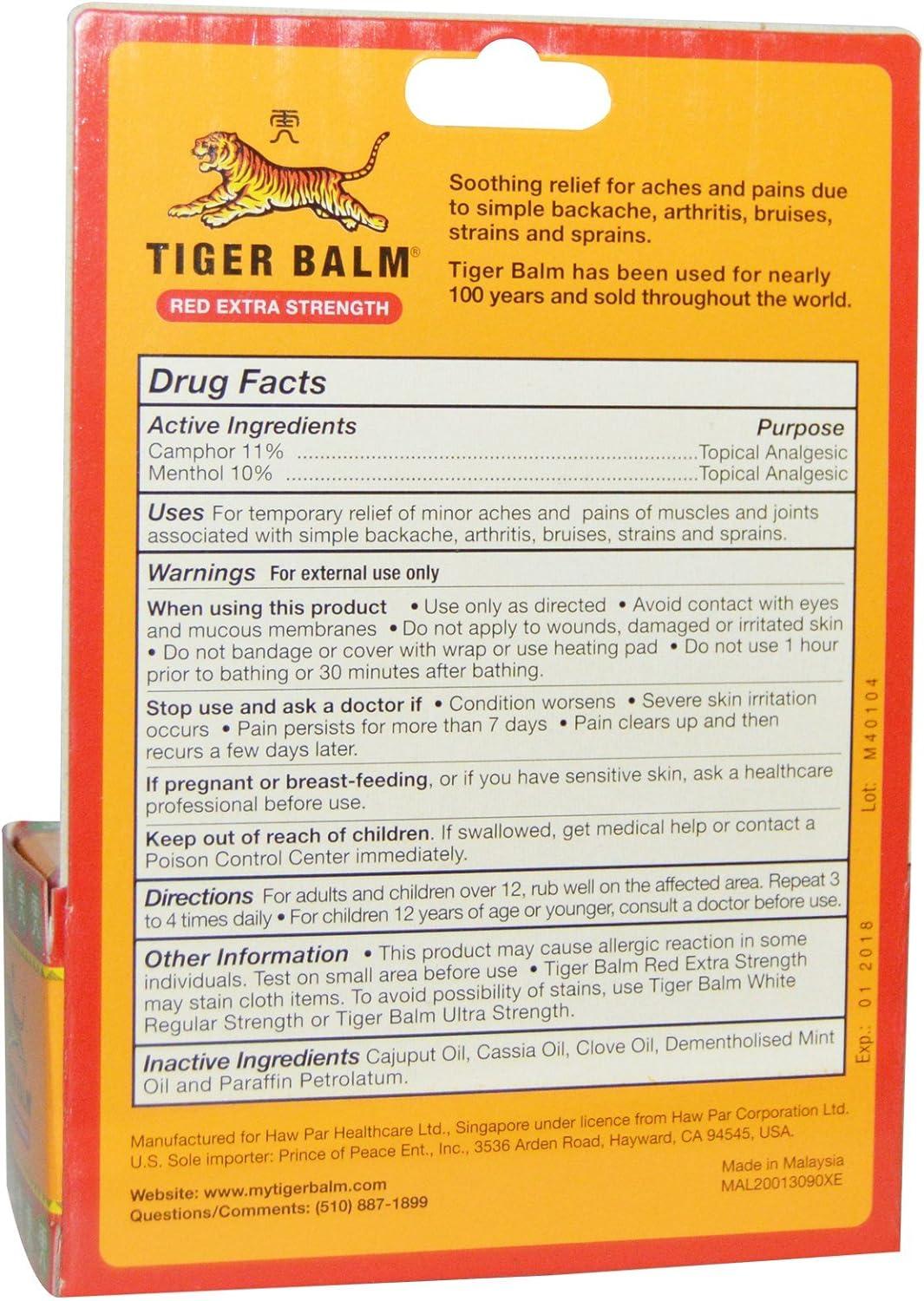 Tiger Balm Analgesic Tiger Balm Red X-tra Strength - 0.63 Fl Oz
