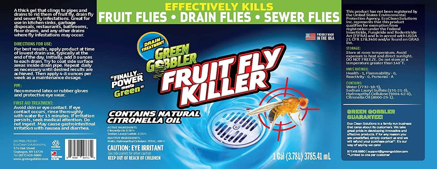 Green Gobbler Fruit Fly and Drain Fly Eliminator Gel - 1 Gallon | Buy ...