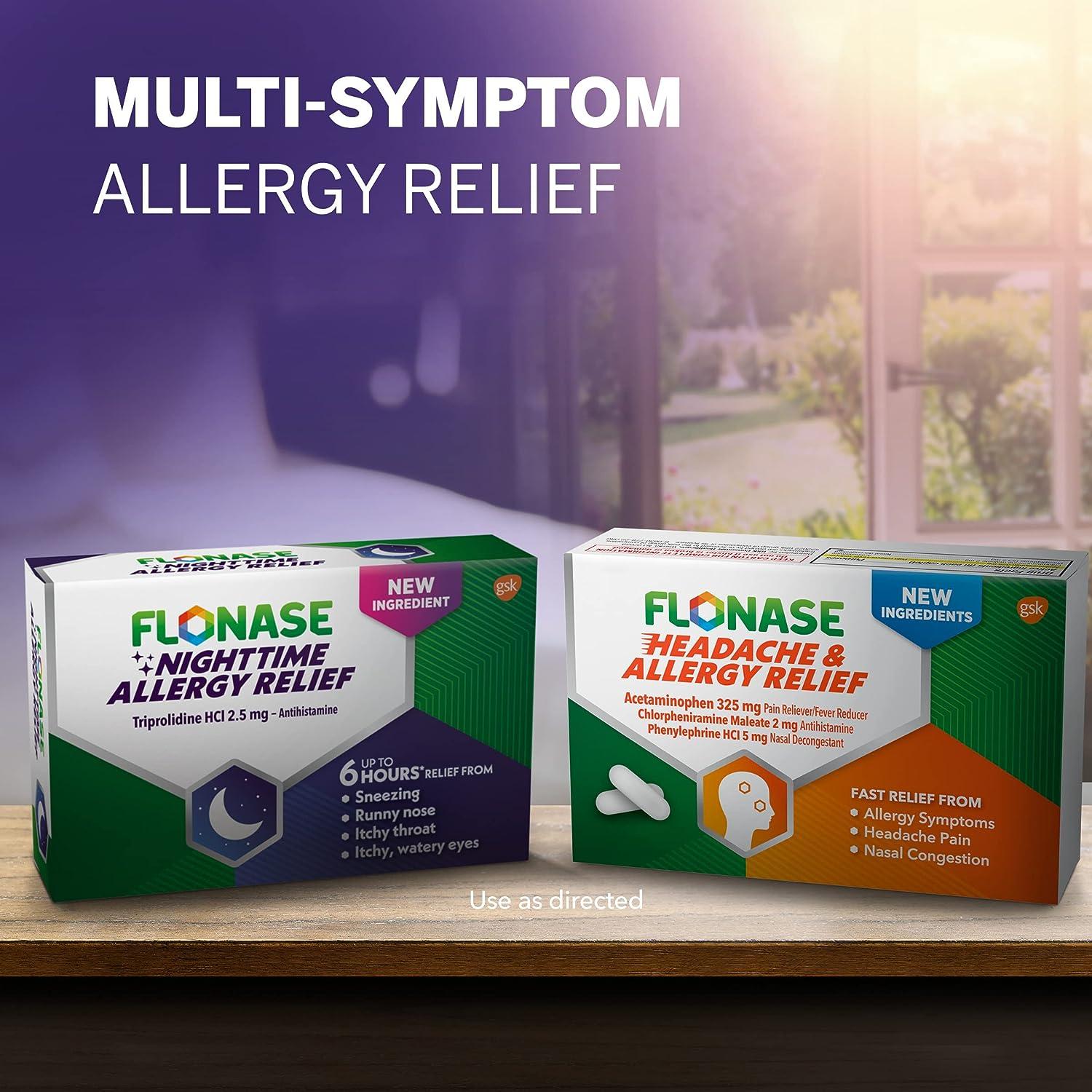 Flonase Nighttime Allergy Relief Tablets - 36 Coated Tablets for Up to ...