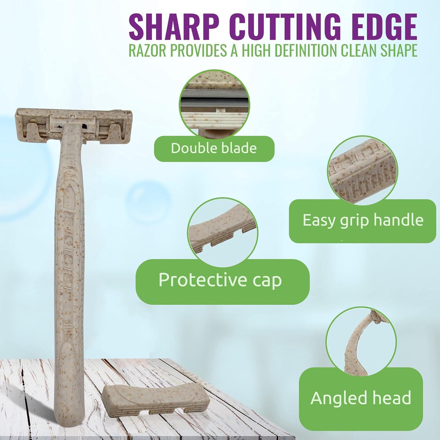 Wheatstraw Disposable Razors for Men and Women | Eco-Friendly Shaver ...