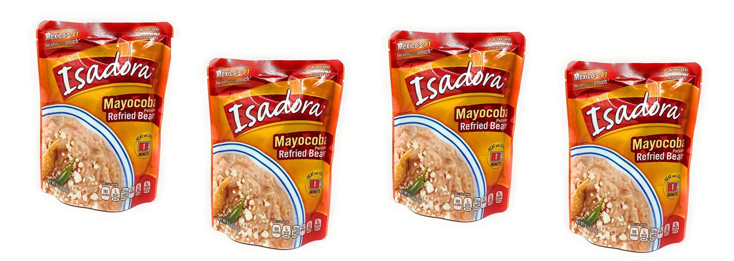 Isadora Mayocoba Refried Beans 4-Pack: Authentic and Delicious Mexican ...