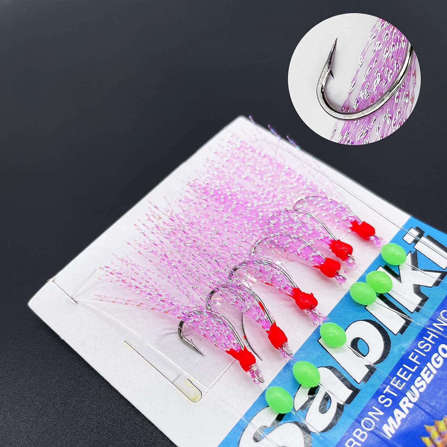 Skipaelf Luminous Sabiki Rig Set - 20 Pack | Surf Fishing Bait Rigs ...