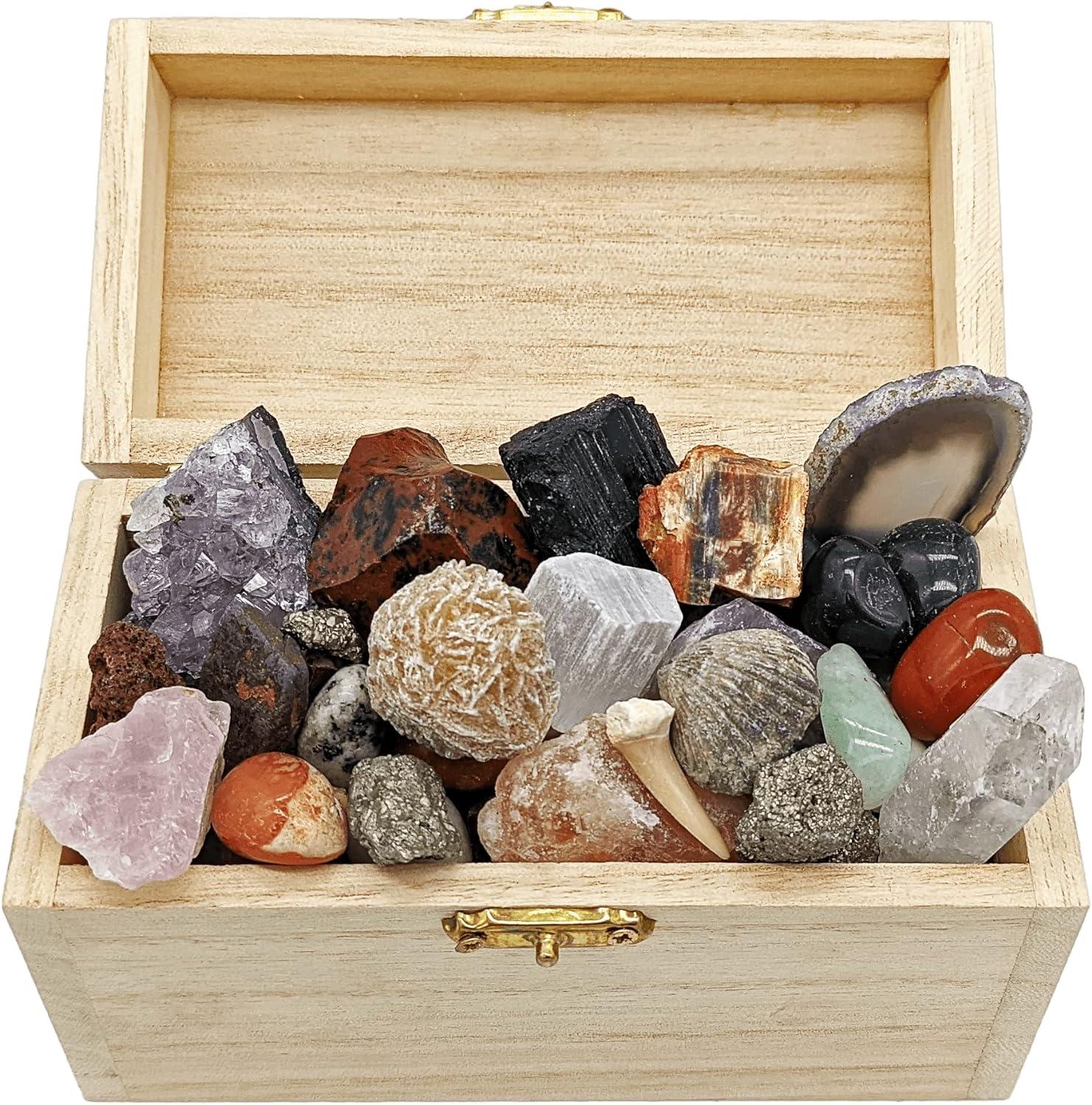 Rokkolino Treasure Chest: Real Minerals Gemstones & Fossils - Discover ...