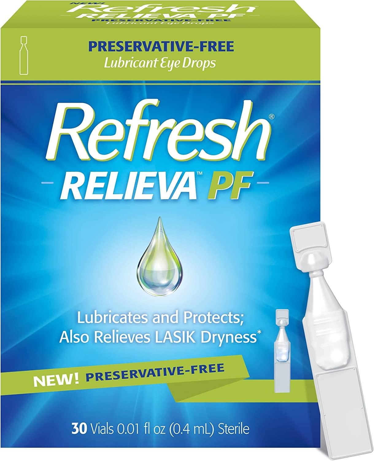 Refresh Relieva PF Lubricant Eye Drops 0.01 Fl Oz - 30 Preservative ...
