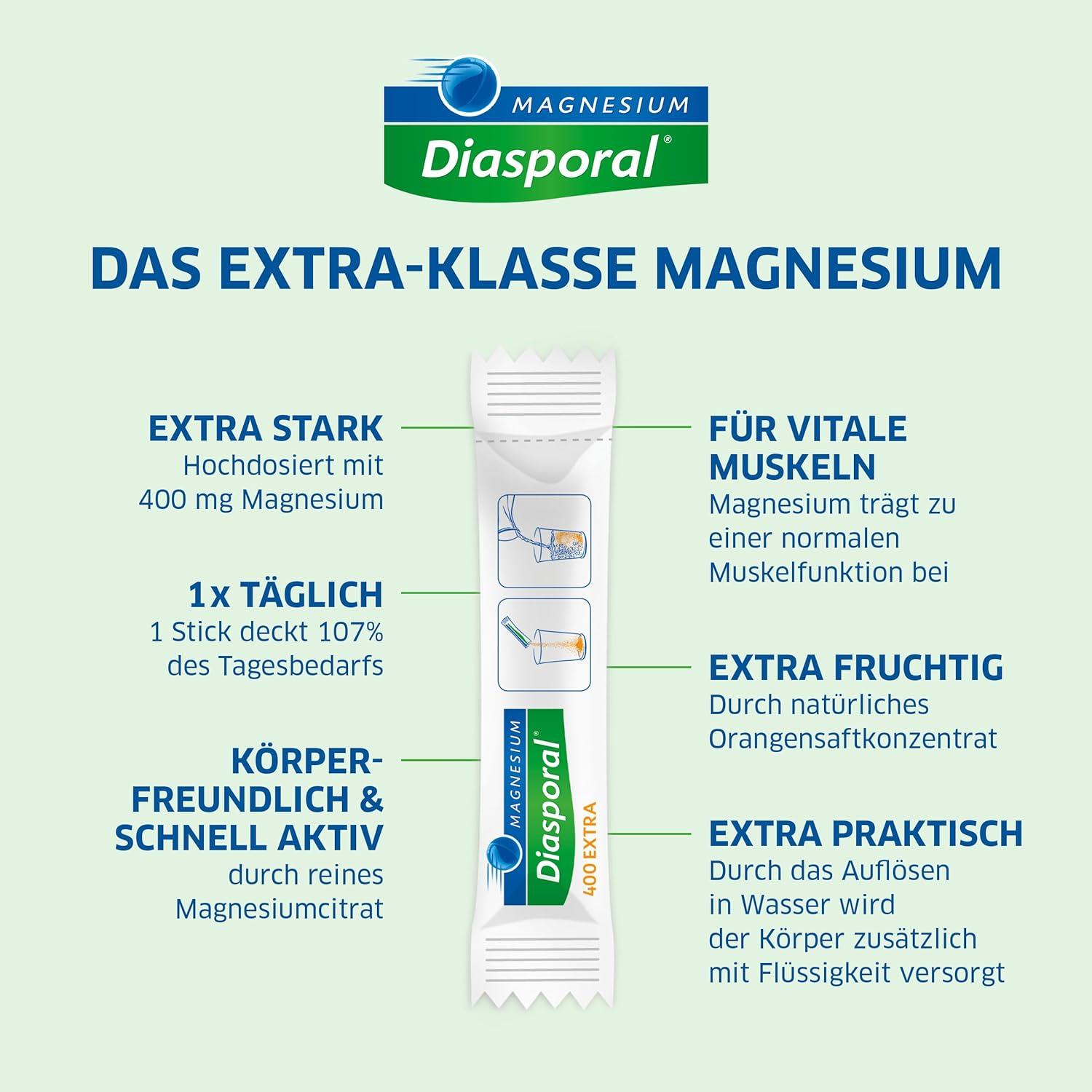Buy Magnesium Diasporal 400 Extra - Pure Magnesium Citrate Drinking ...