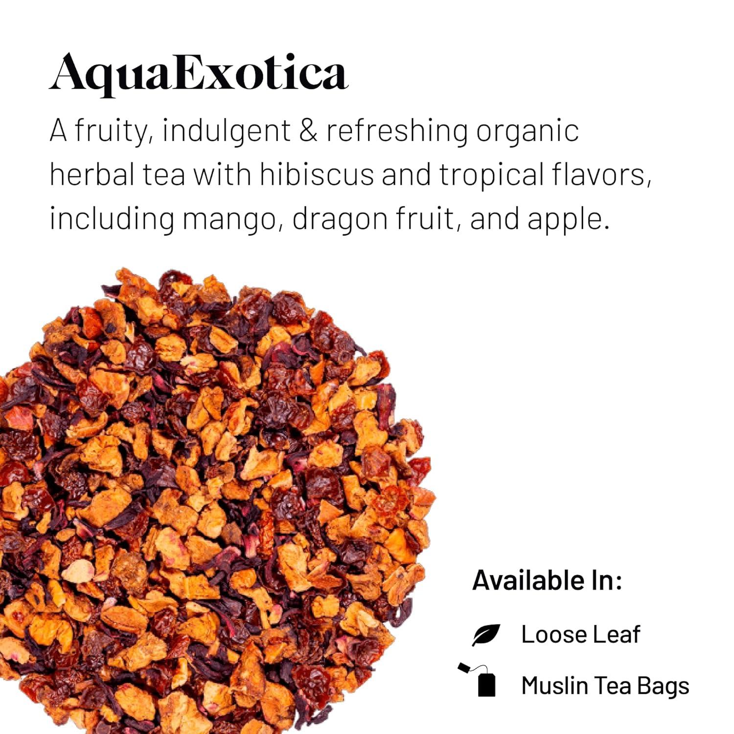 Kusmi Tea Aquaexotica Bio - Hibiscus & Apple Gourmet Fruit Tea - 100g ...