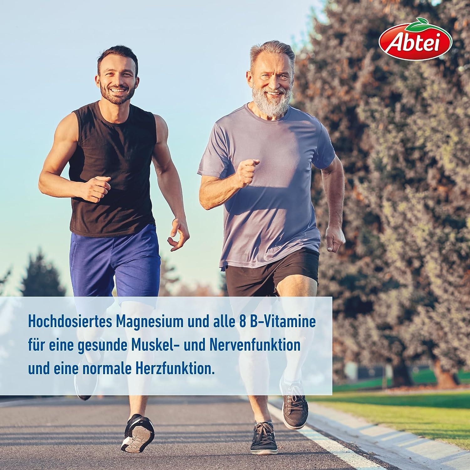 Abbey Magnesium 500 Plus - High-Dose Vegan B Vitamins for Muscles ...