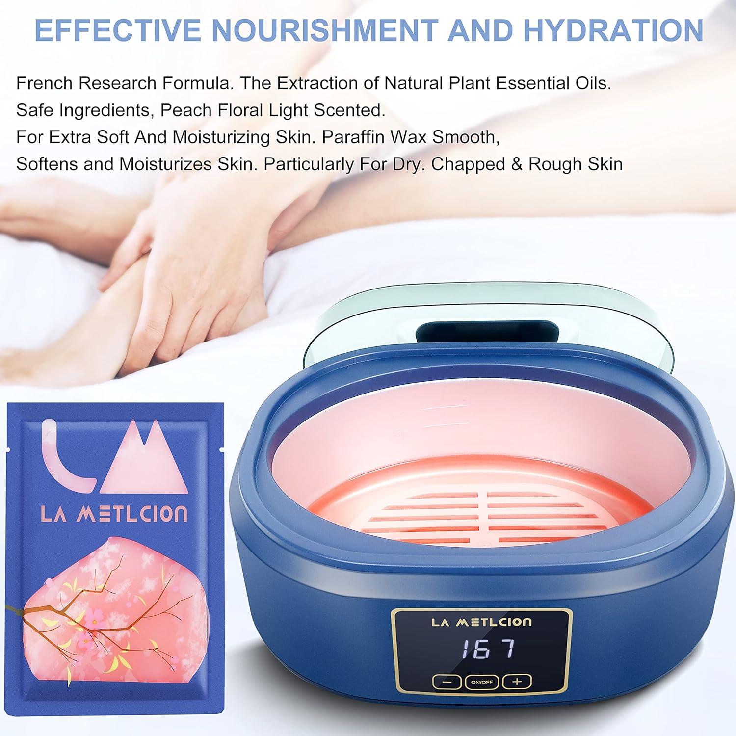 La Metlcion Parafin Wax Machine with Peach Wax - 8 Refills, 4L Paraffin ...