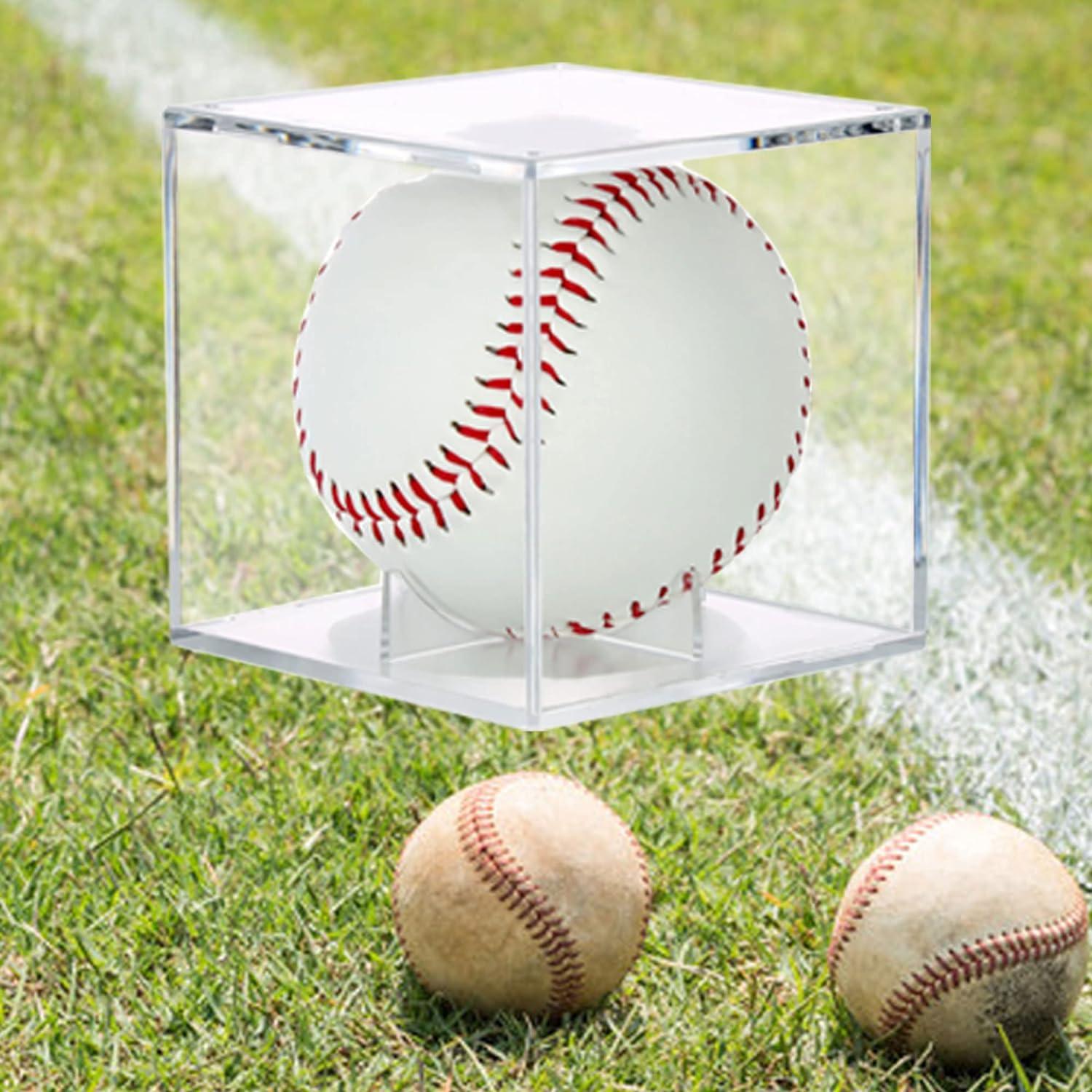 TERDEWE 2 Pack Baseball Display Case - UV Protected Clear Acrylic Box ...