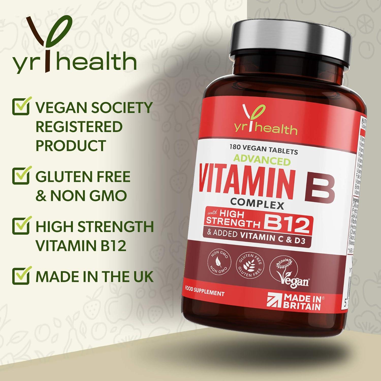 Vegan Vitamin B Complex Advanced - All 8 High Strength B Vitamins ...