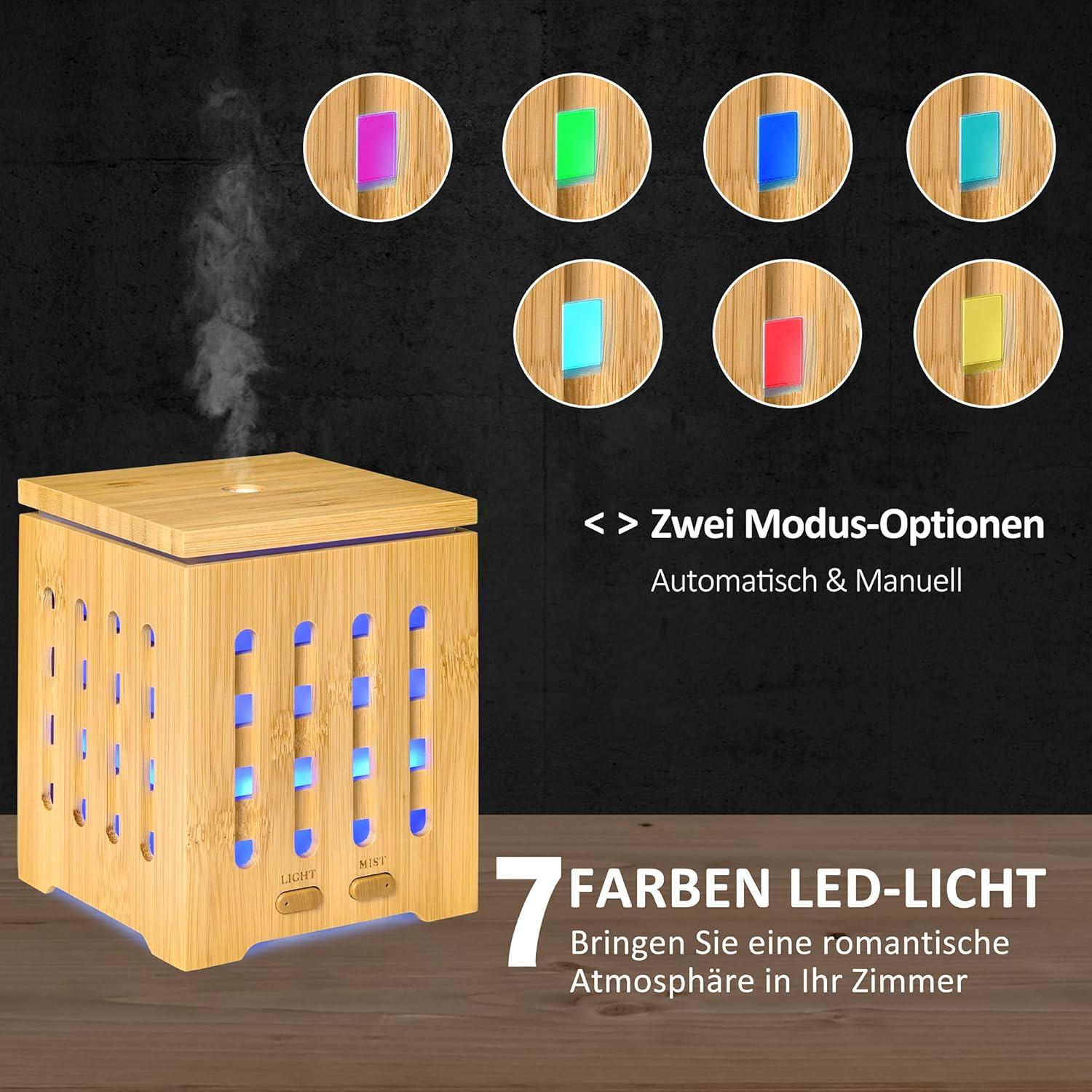 Homcom Electric Aroma Diffuser & Humidifier - 200ml 7 Colors LED ...