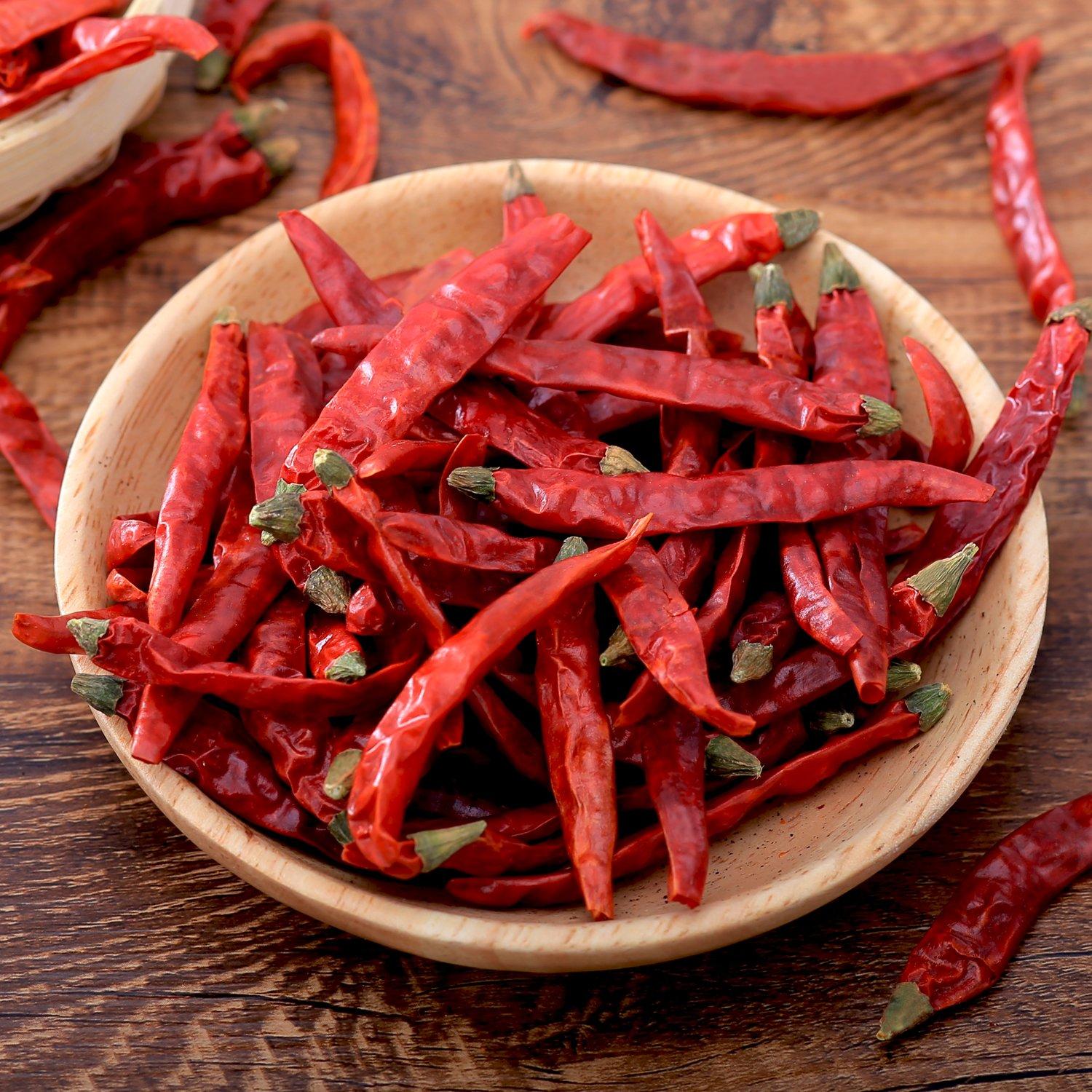 Yimi Whole Dried Chilies 5.3oz - Chinese Red Chili Pepper for Hot Chili ...