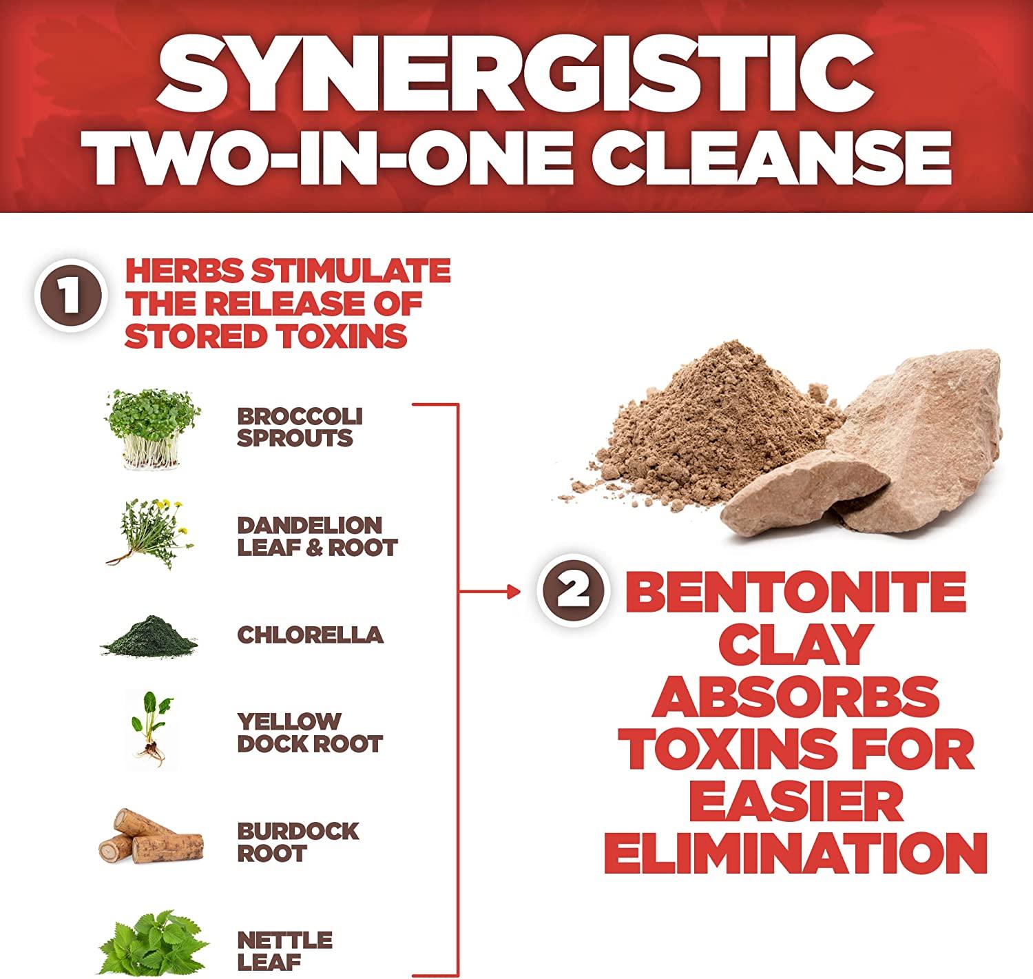 Yerba Prima Bentonite Clay Detox - 60 Veggie Capsules | Natural Herbal ...