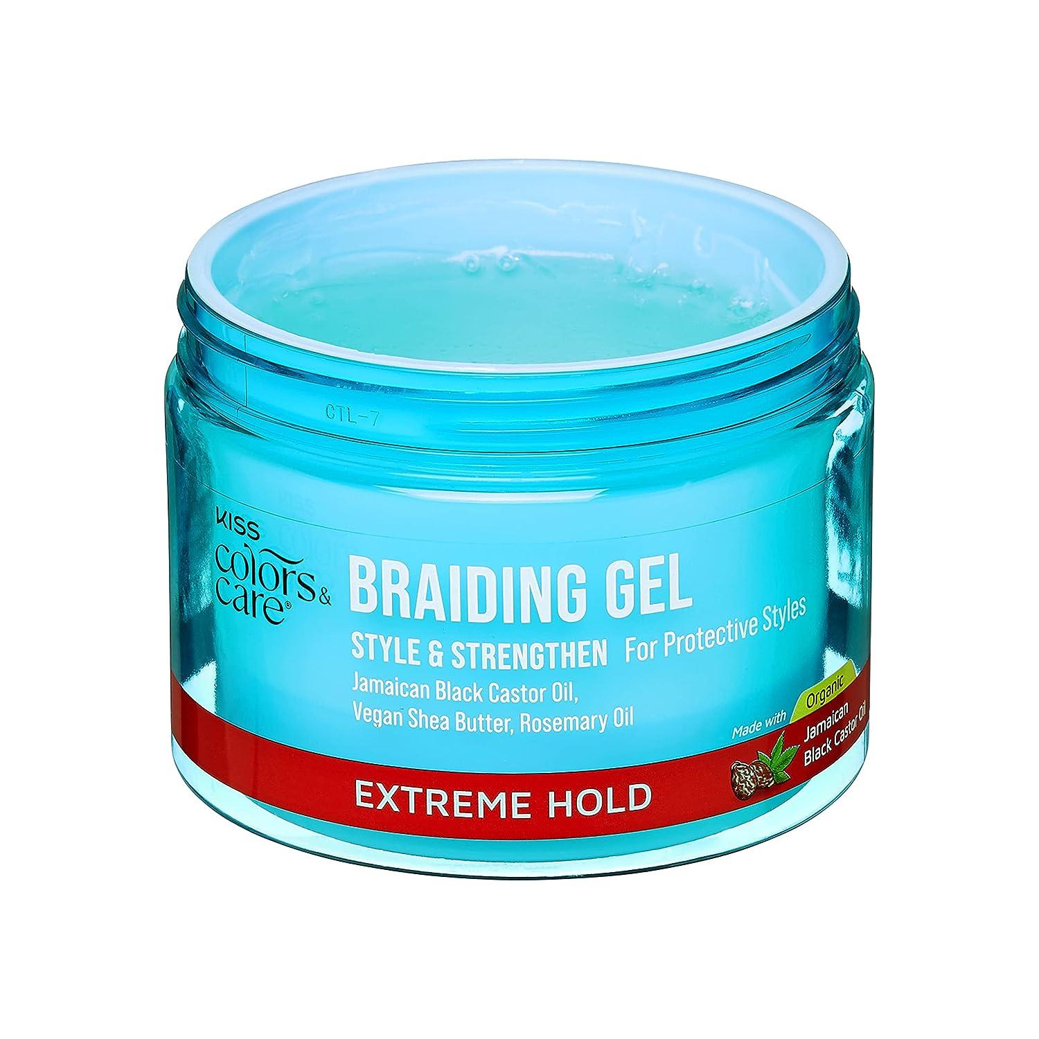 KISS COLORS & CARE Braid Gel Extreme Hold 6 oz - Nourishing, Shine ...
