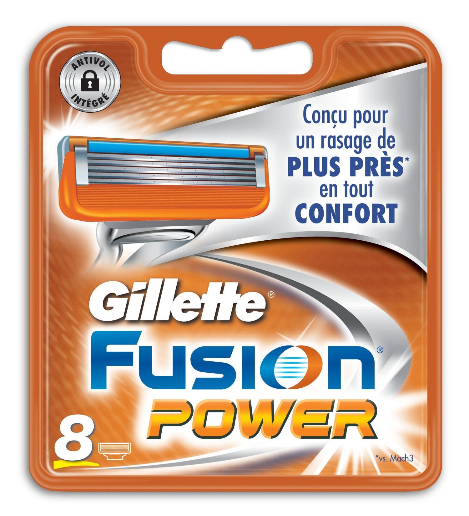 Buy Gillette Fusion Power Razor Blades 8 Pack - International Shipping ...