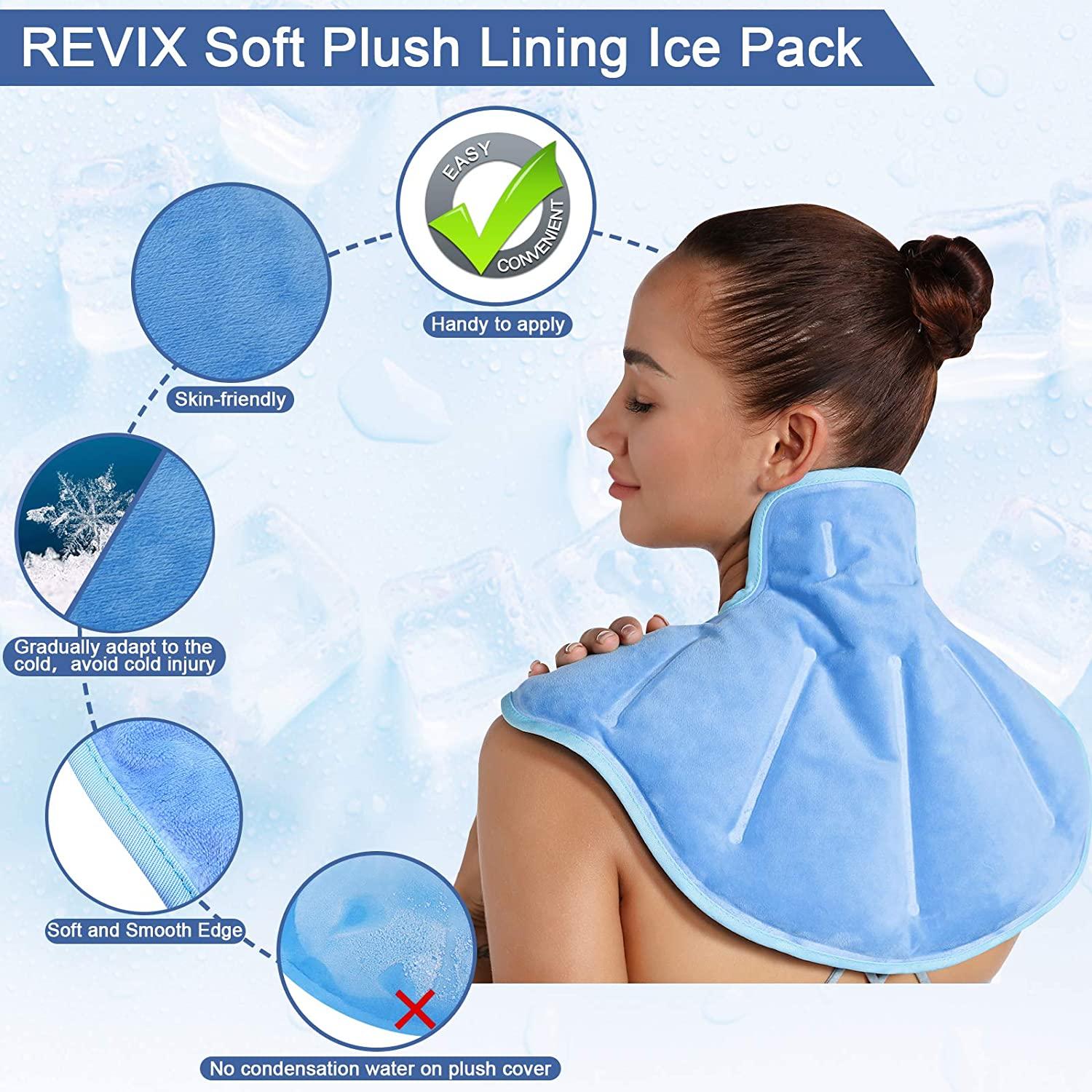 REVIX Large Neck Ice Pack for Pain Relief - Reusable Gel Cold Compress ...