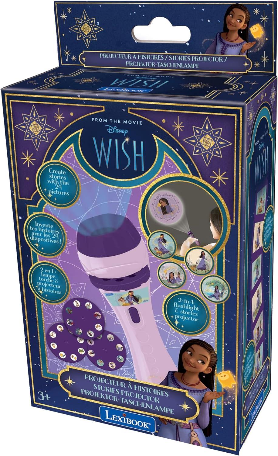 Disney Wish Torch Light and Projector - 3 Discs, 24 Images - Purple ...