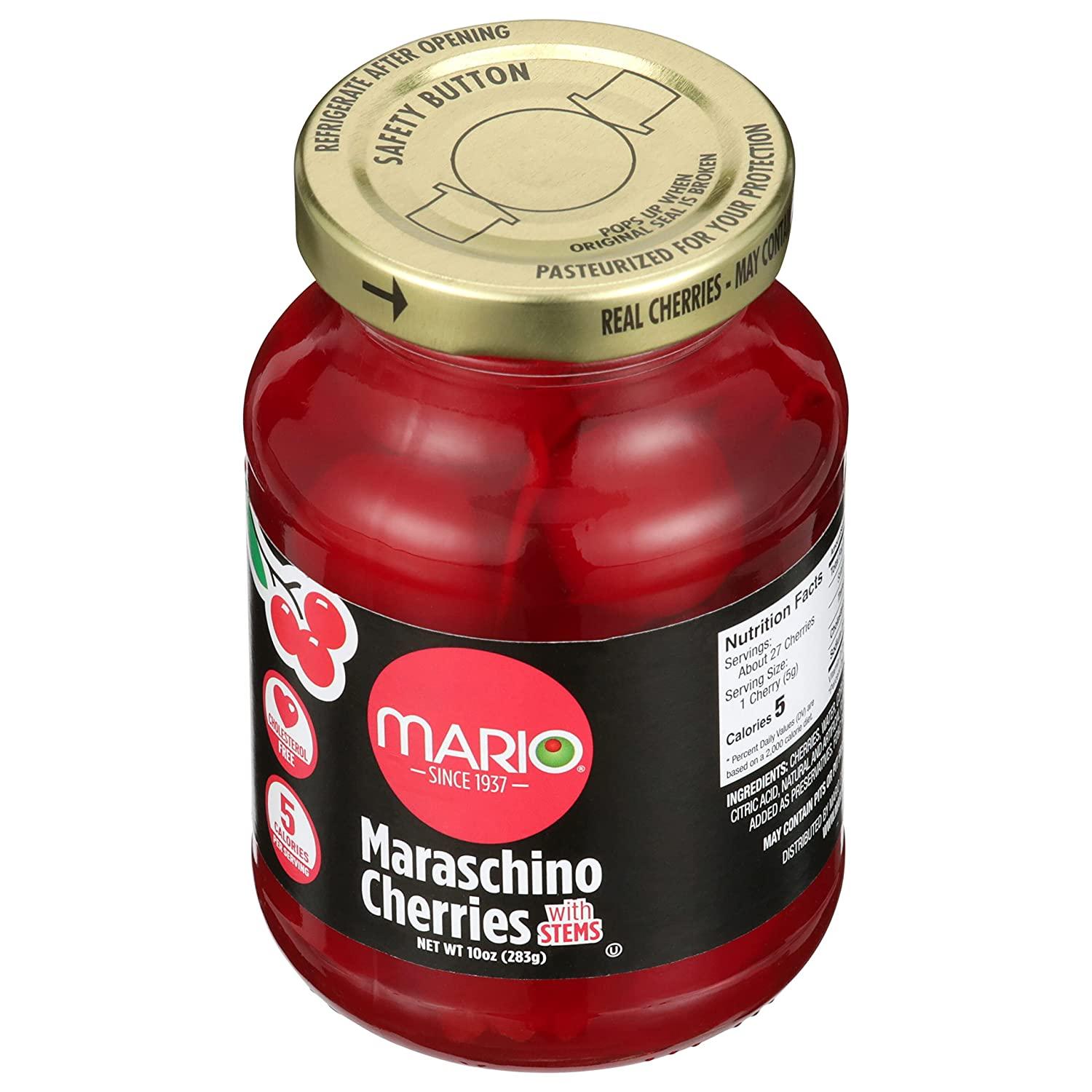 Mario Camacho Foods Marashino Cherries 4.80oz (12 Pack) - Sweet and ...