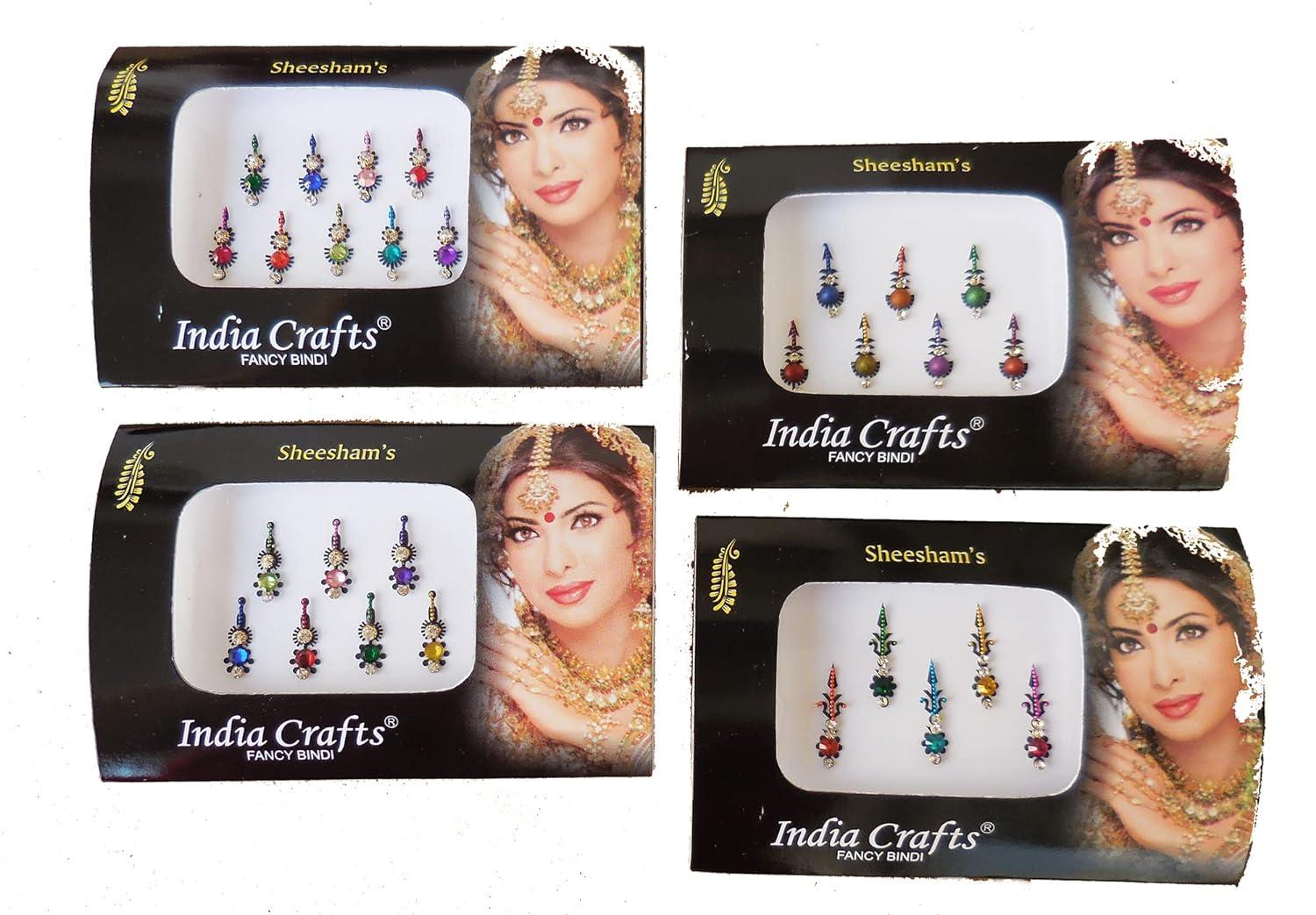 6 Different Bindi Packs | Mix n Match Face Jewels | Bollywood Stickers ...