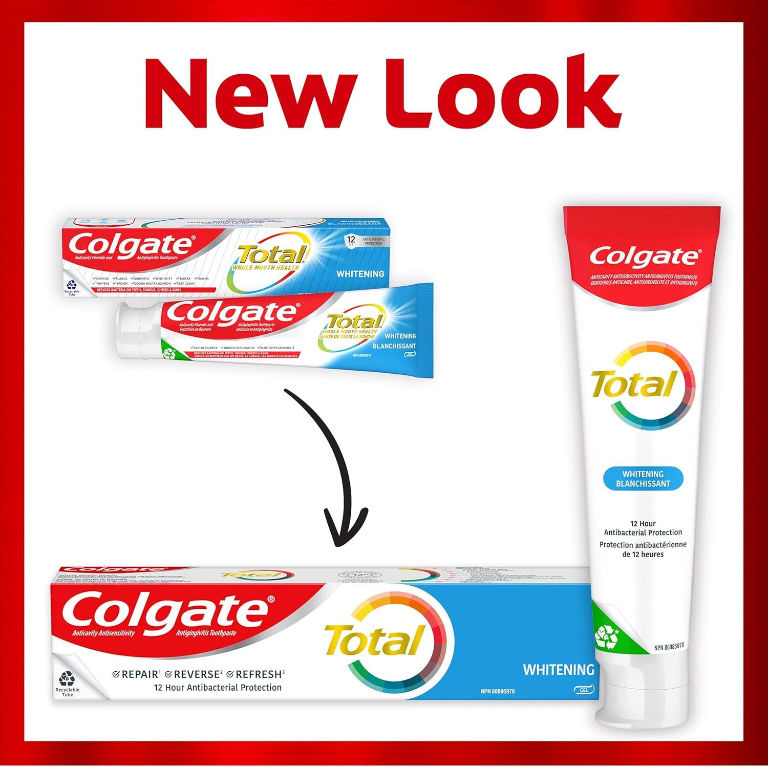Colgate Total Whitening Toothpaste - 3 Pack 120 mL Fluoride Teeth ...