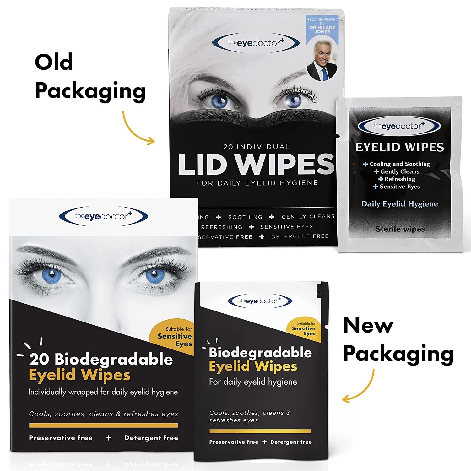 Eye Doctor Eyelid Wipes - 40 Single Use Lid Wipes for Sensitive Eyes ...