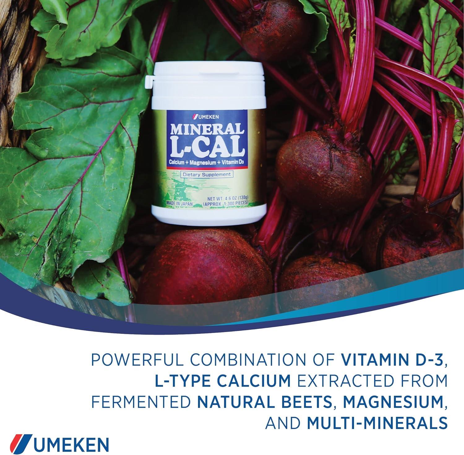 Umeken Mineral L-Cal Supplement 130g - 2 Month Supply Enriched with ...