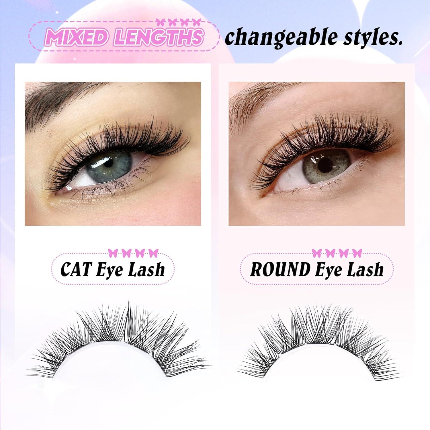 Lash Clusters 72Pcs Eyelash Extension Individual Volume Lashes 10-12-14 ...