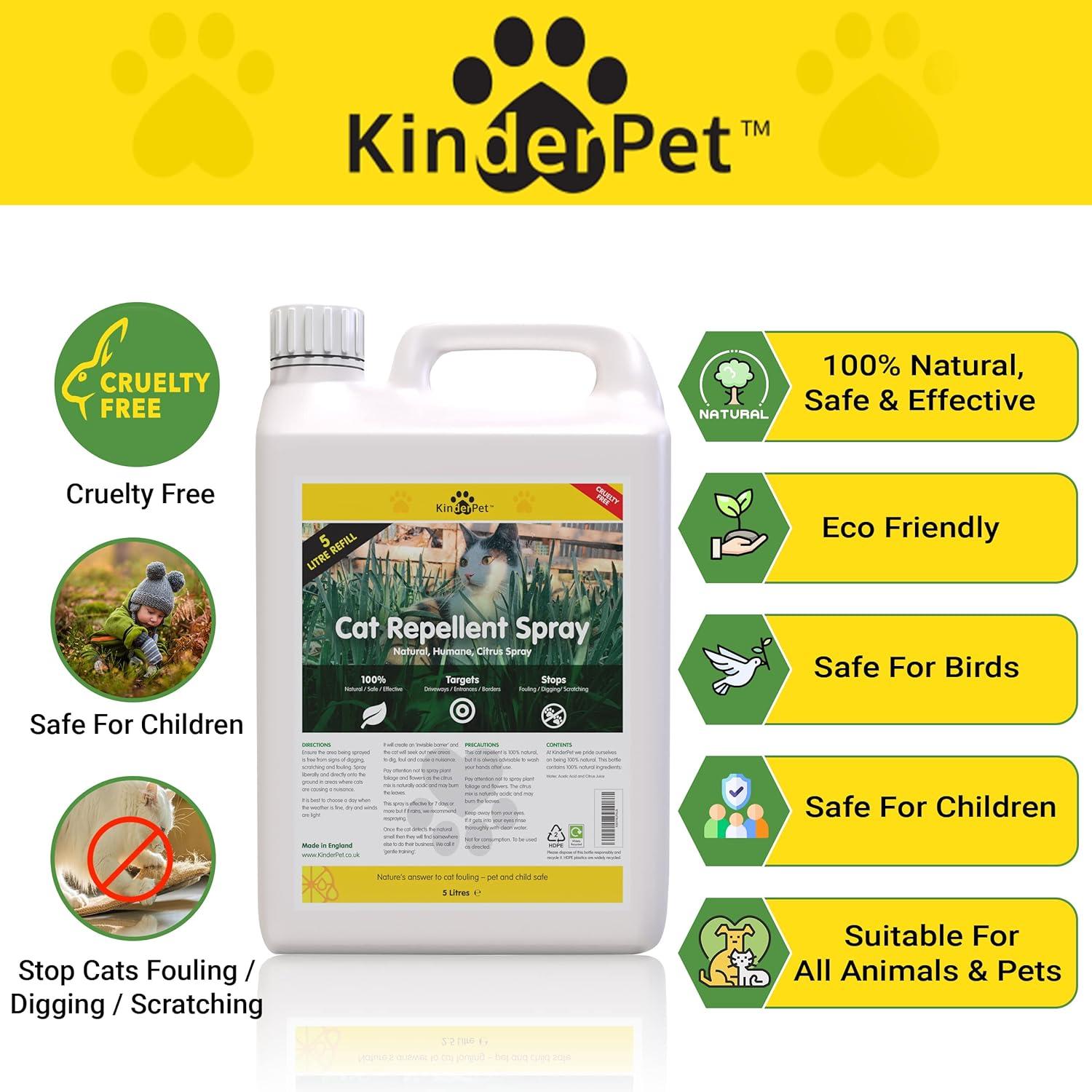 KinderPet Eco Cat Repellent Big Value 5L Refill Stop Cats Anti Fouling ...