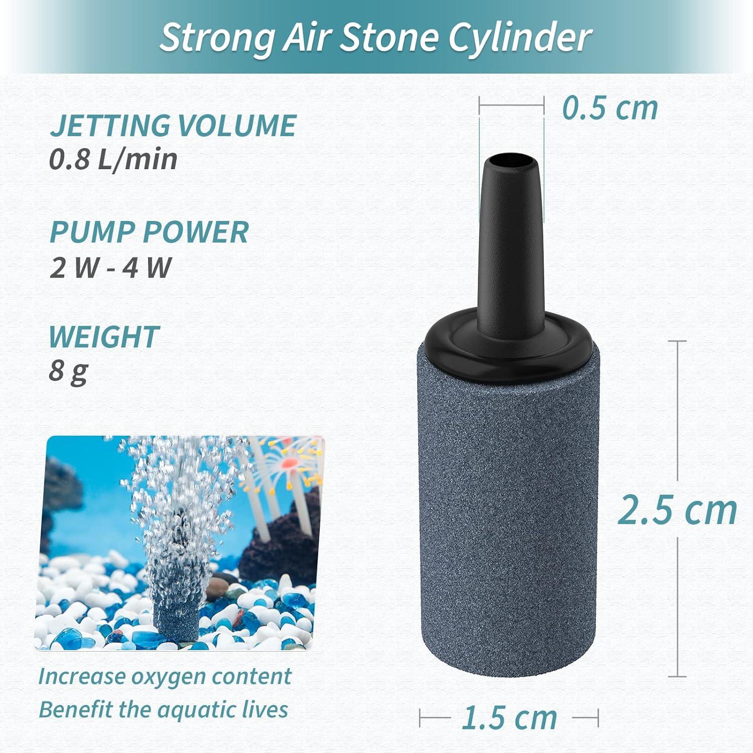 Pawfly 2.5cm Air Stone Cylinder Diffuser - 10 Pack for Nano Air Pumps ...