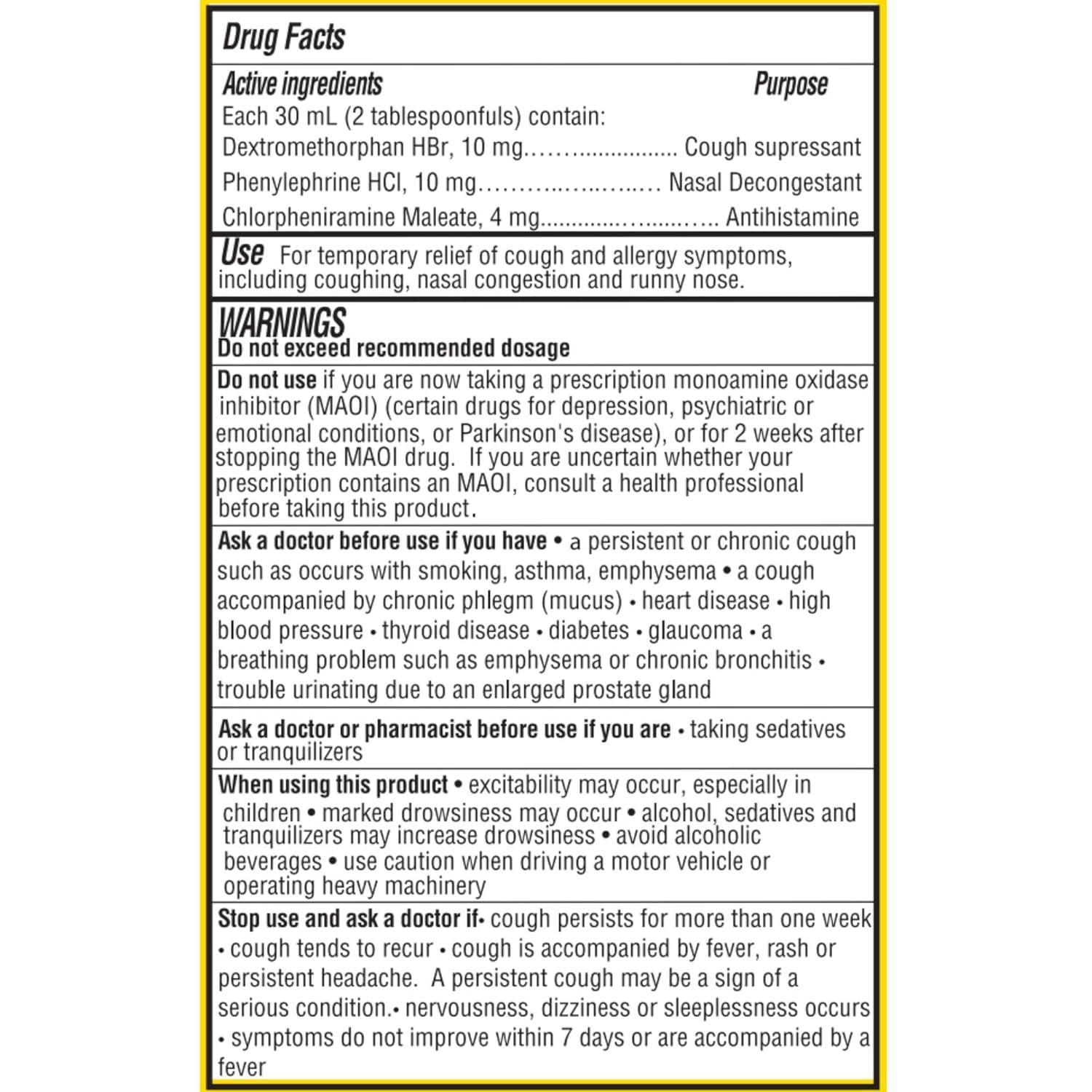 Father John's Medicine Plus Liquid 4 Fl Oz - Cold and Allergy Relief ...