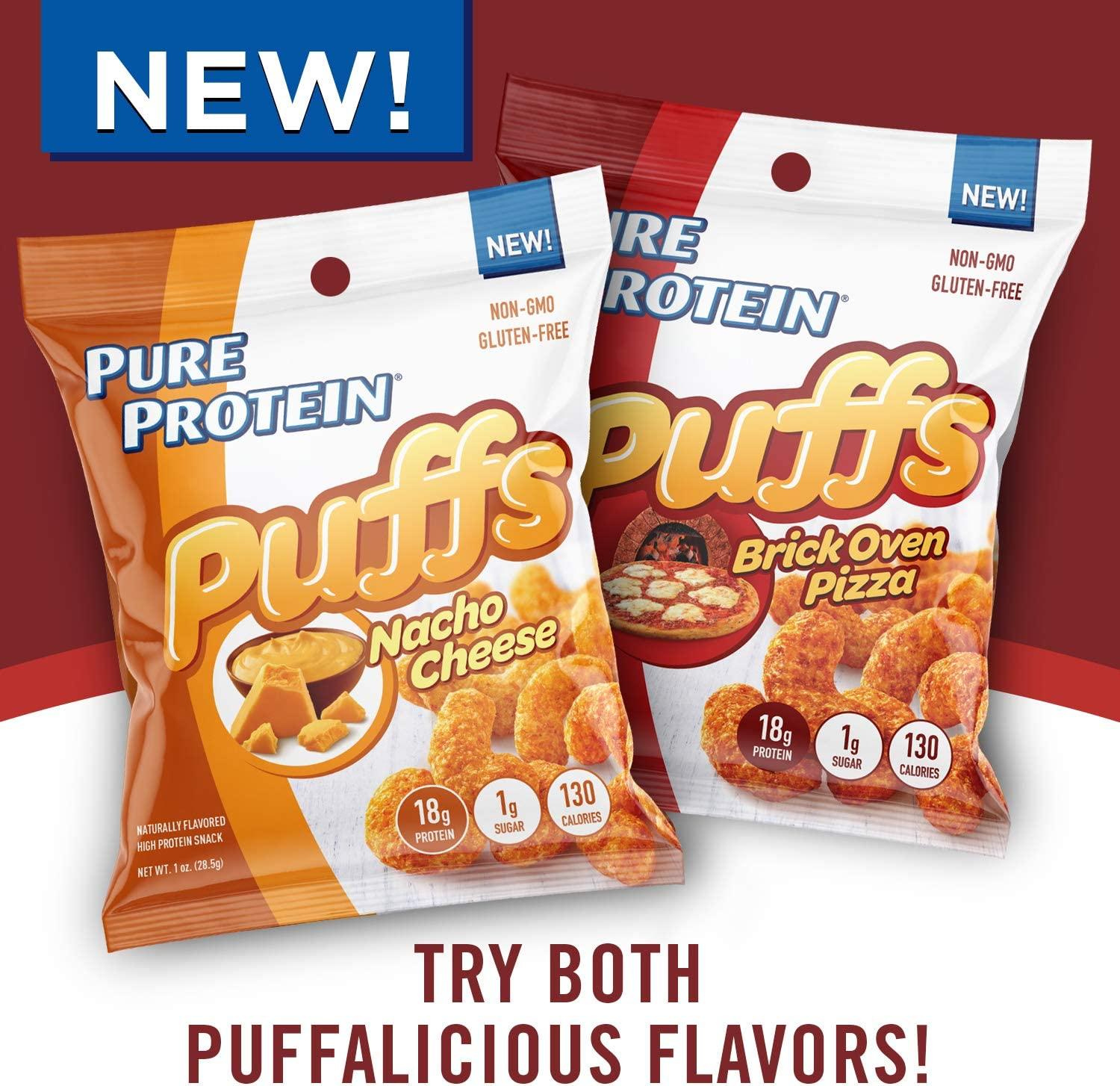 Brick Oven Pizza Pure Protein Puffs - 18g Protein High Protein Snack ...