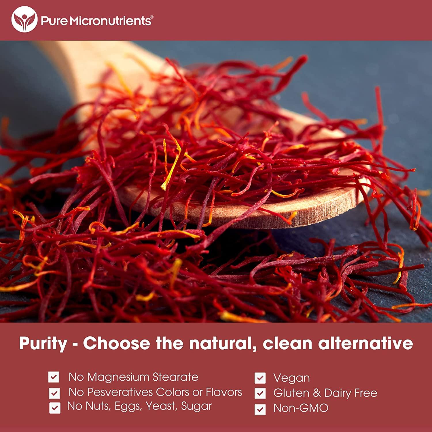 Saffron Supplements - Pure Extract Capsules for Energy, Mood, Eye ...