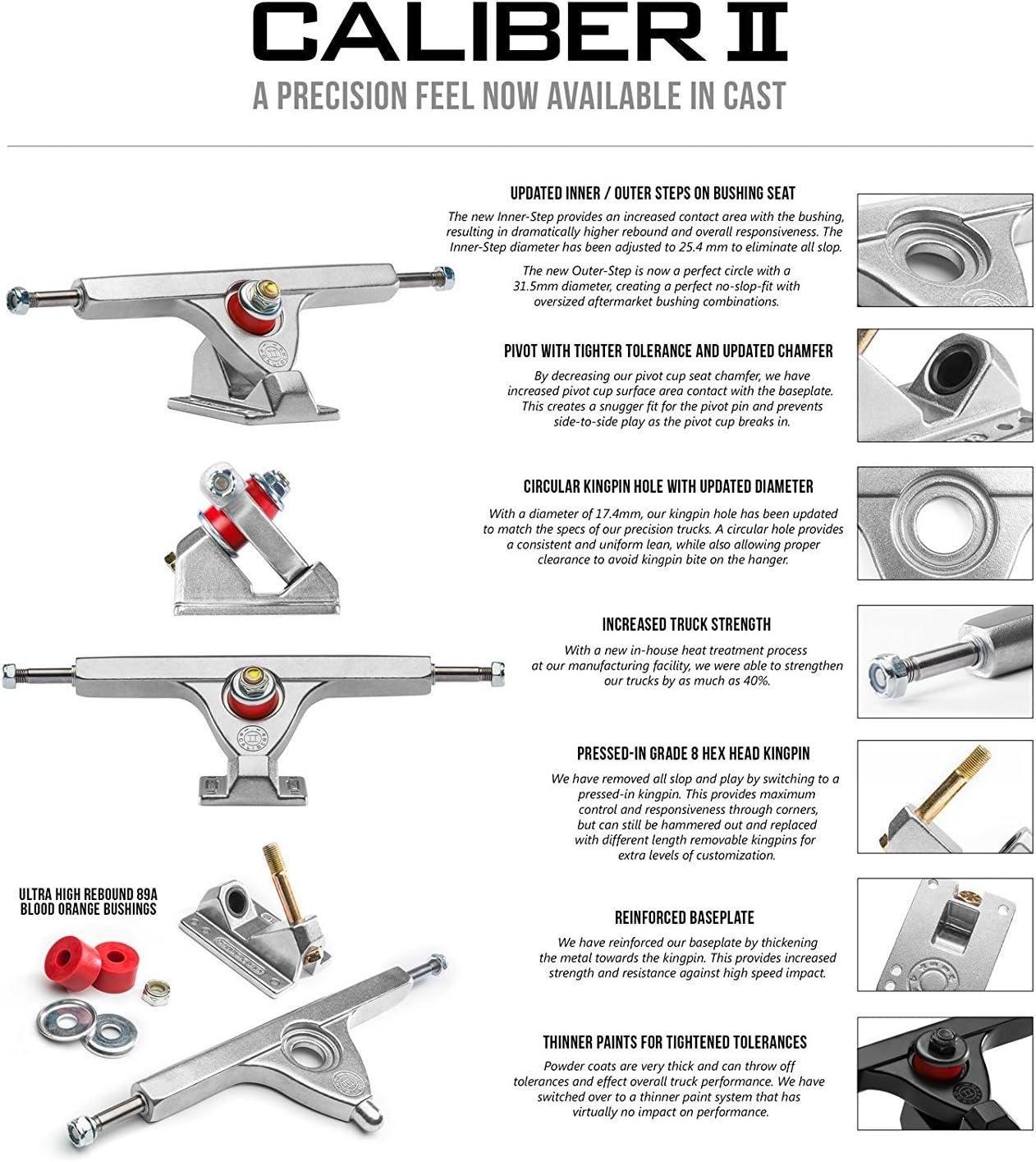 Caliber Trucks Cal II 50 RKP Longboard Trucks - Raw Silver (Set of 2 ...