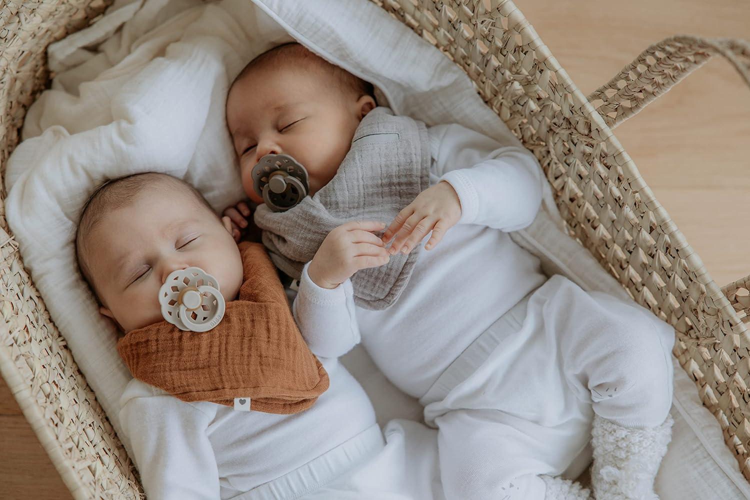 BIBS Boheme Soother 2-Pack. BPA Free Dummy Pacifier Symmetrical Nipple ...