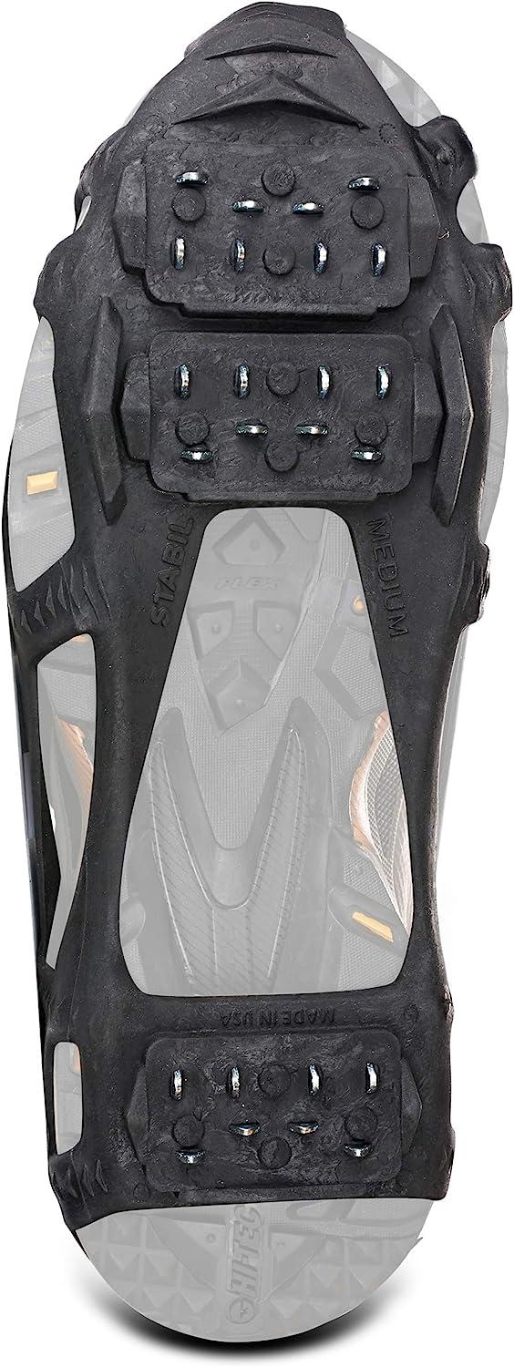 Winter Walking Traction Cleats - Black Medium (1 Pair) for Snow and Ice ...
