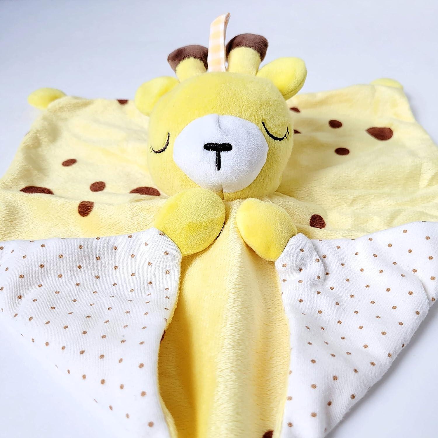 Bubby Boo Yellow Giraffe Stuffed Animal Security Blanket with Rattle ...