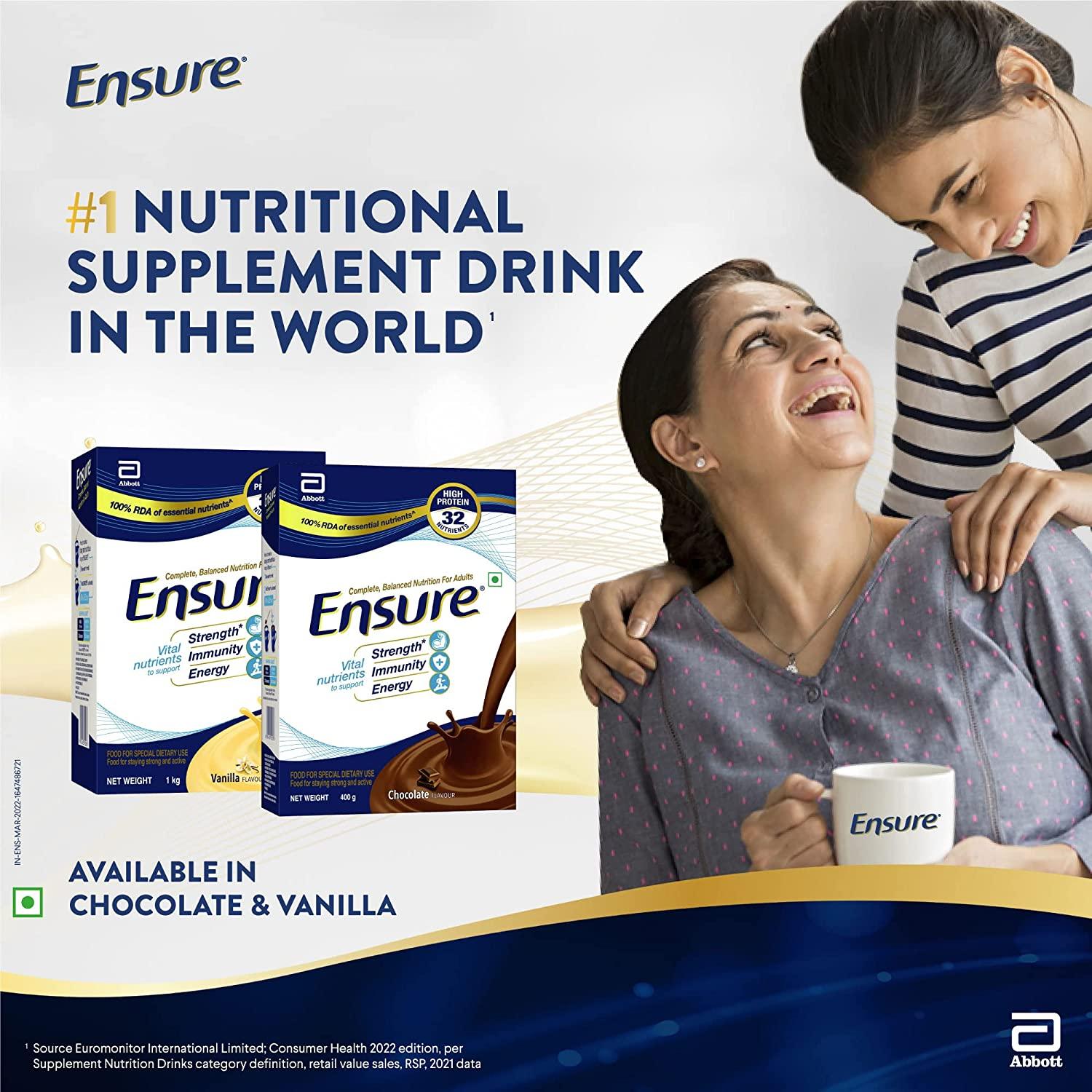 Ensure Balanced Adult Nutrition Health Drink - 400g Vanilla - 14.1oz (1 Pack) | Buy Now with ...