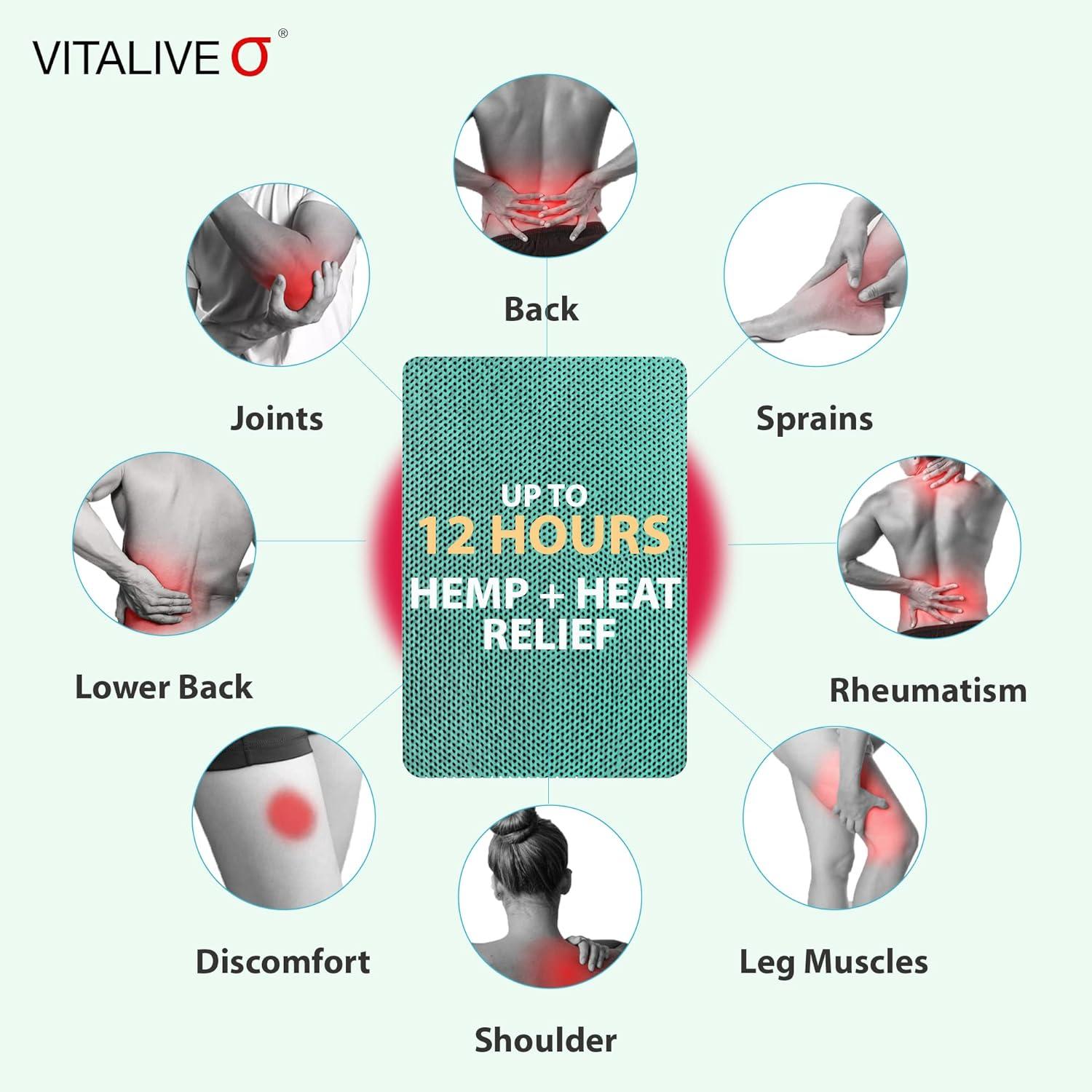 Hemp Pain Relief Patches - Deep Heat Formula for Muscle & Joint Support ...