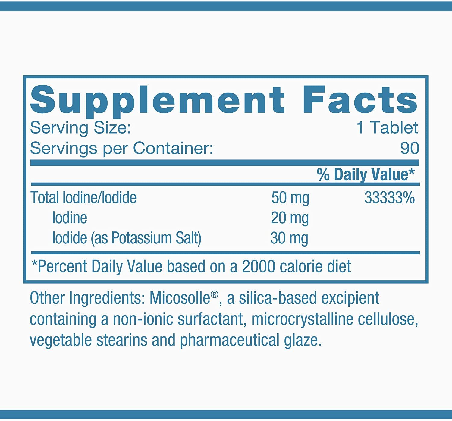 Optimox Iodoral IOD 50 - High Potency Iodine & Potassium Iodide - 90 ...