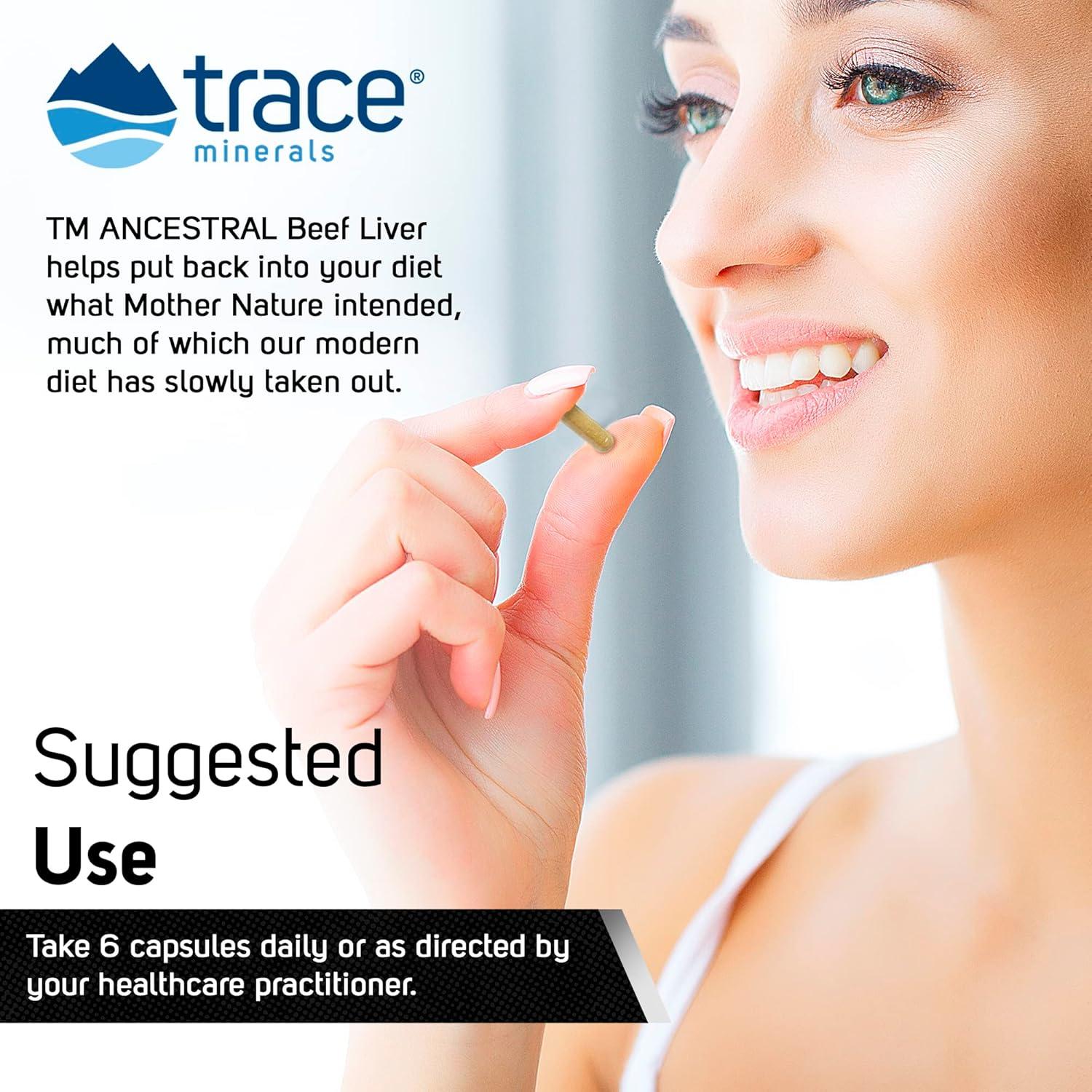 Trace Minerals Ancestral Beef Liver Capsules | 3000mg Grass Fed Bovine ...