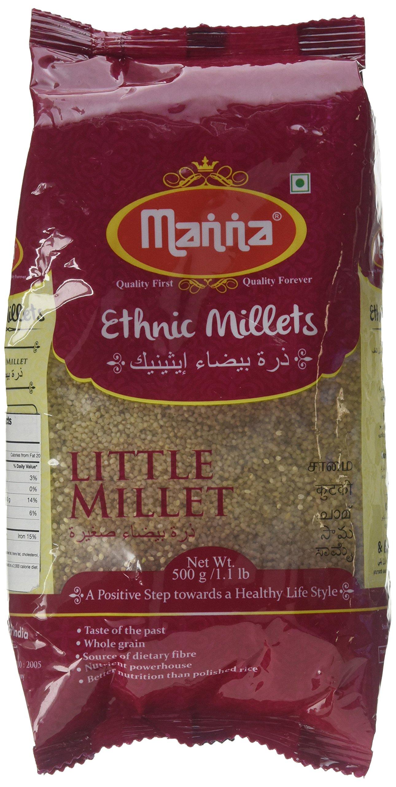 Manna Ethnic Little Millets 500g: Gluten-Free Whole Grain for Healthy ...