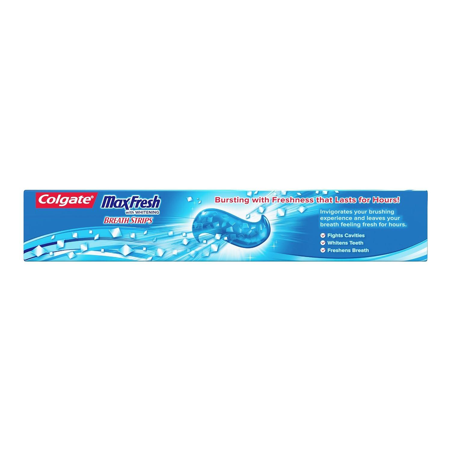 Colgate Max Fresh Toothpaste with Mini Breath Strips Cool Mint - 7.6oz ...