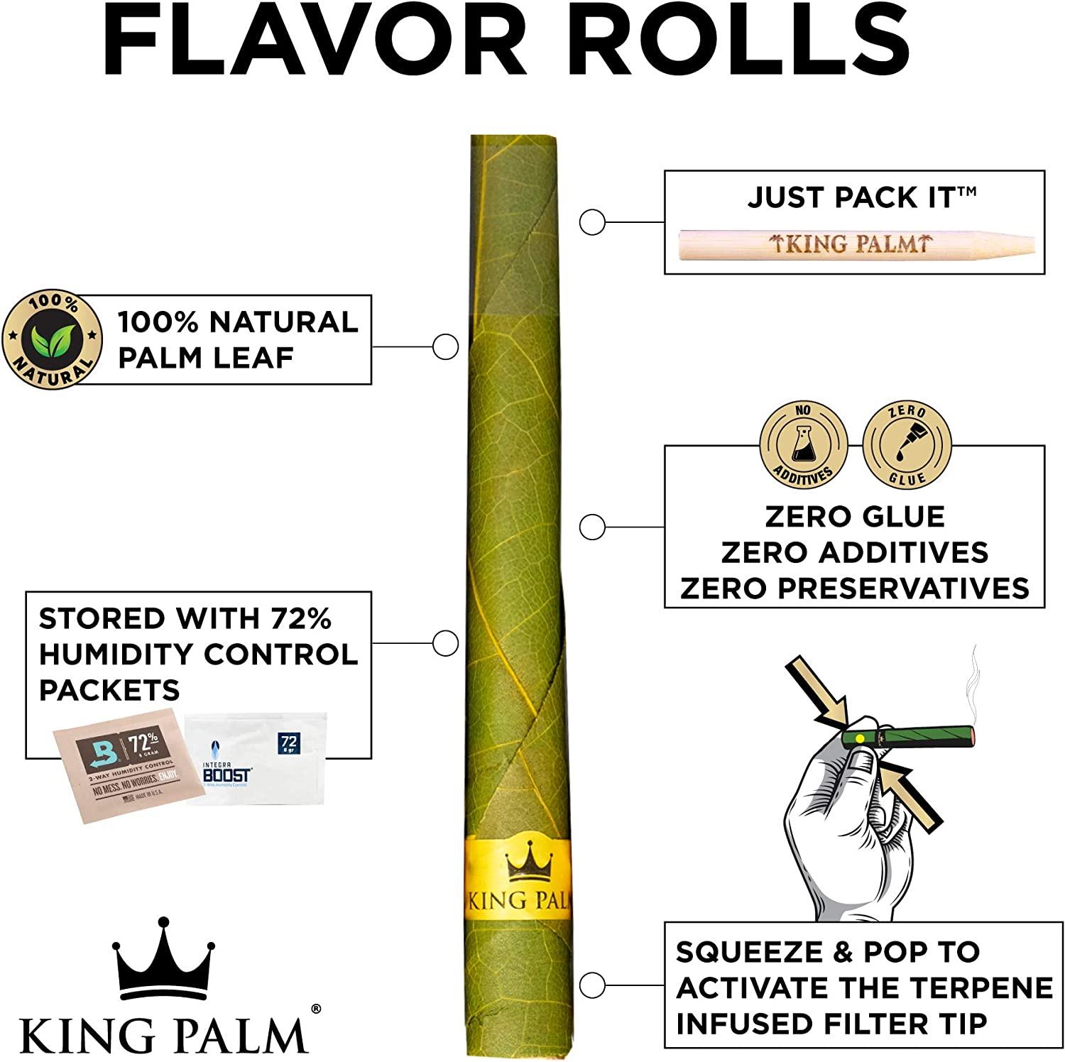 King Palm Flavors Mini Size Cones - Terpene Infused - Organic Flavored Pre Rolled Cones - Combo ...