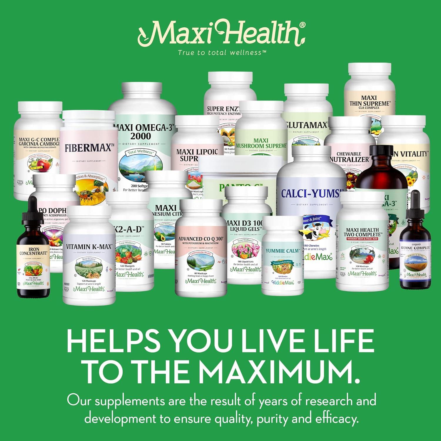 Maxi Health FE 25 - Gentle Iron - Ferrous Fumarate Supplement - 100 ...