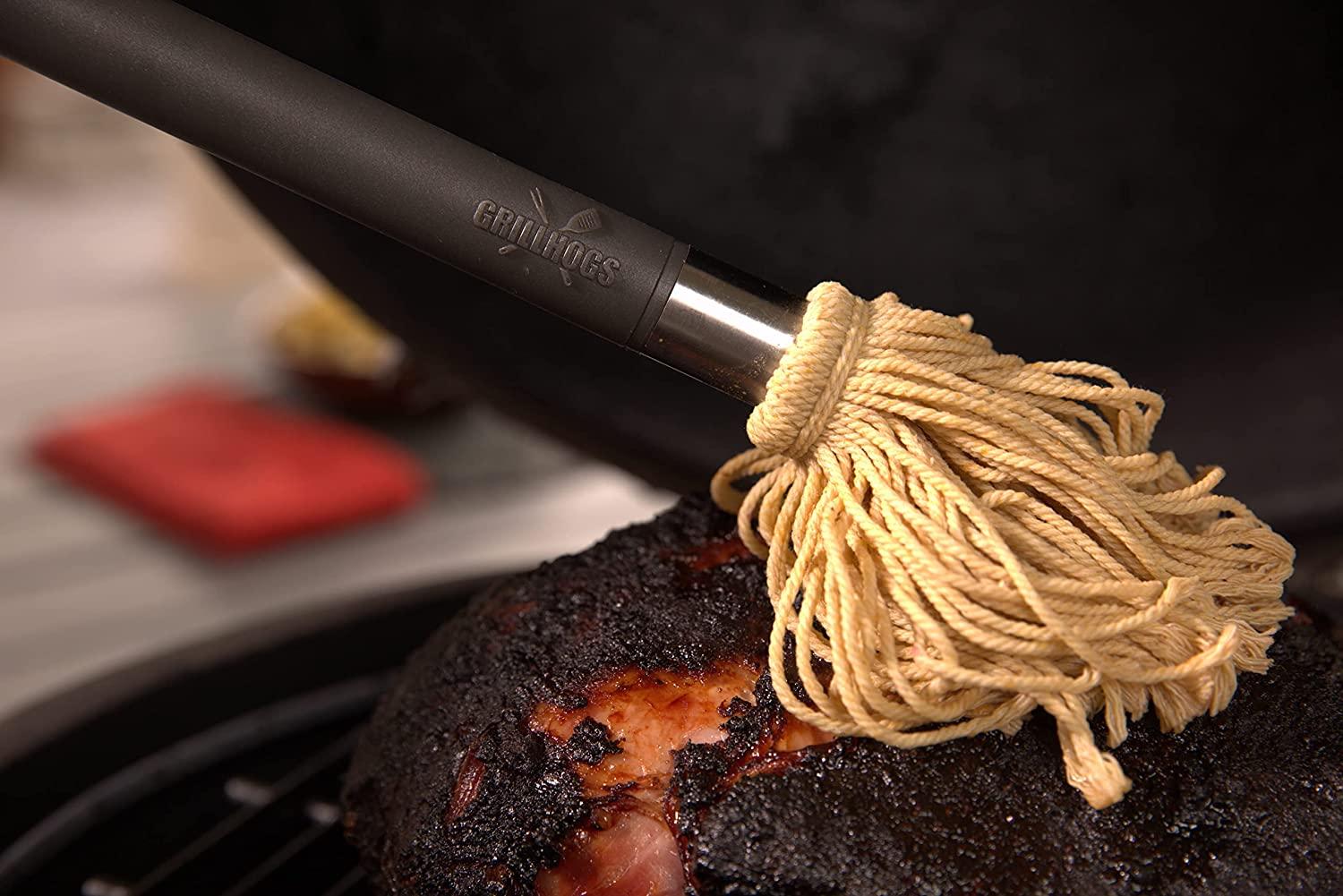 GRILLHOGS 18-inch Basting Mop with Bonus Head - Perfect for Sauce ...