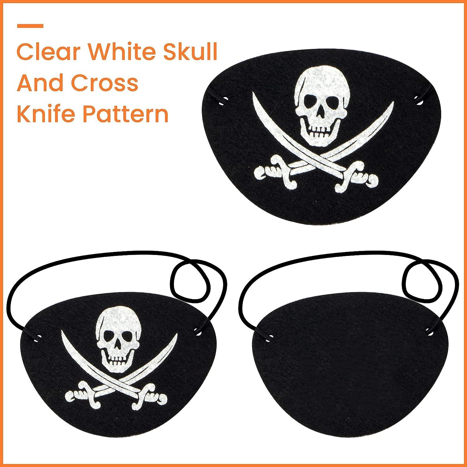IUASZZ 30 Pieces Pirate Eye Patches - Halloween Skeleton Captain Design ...