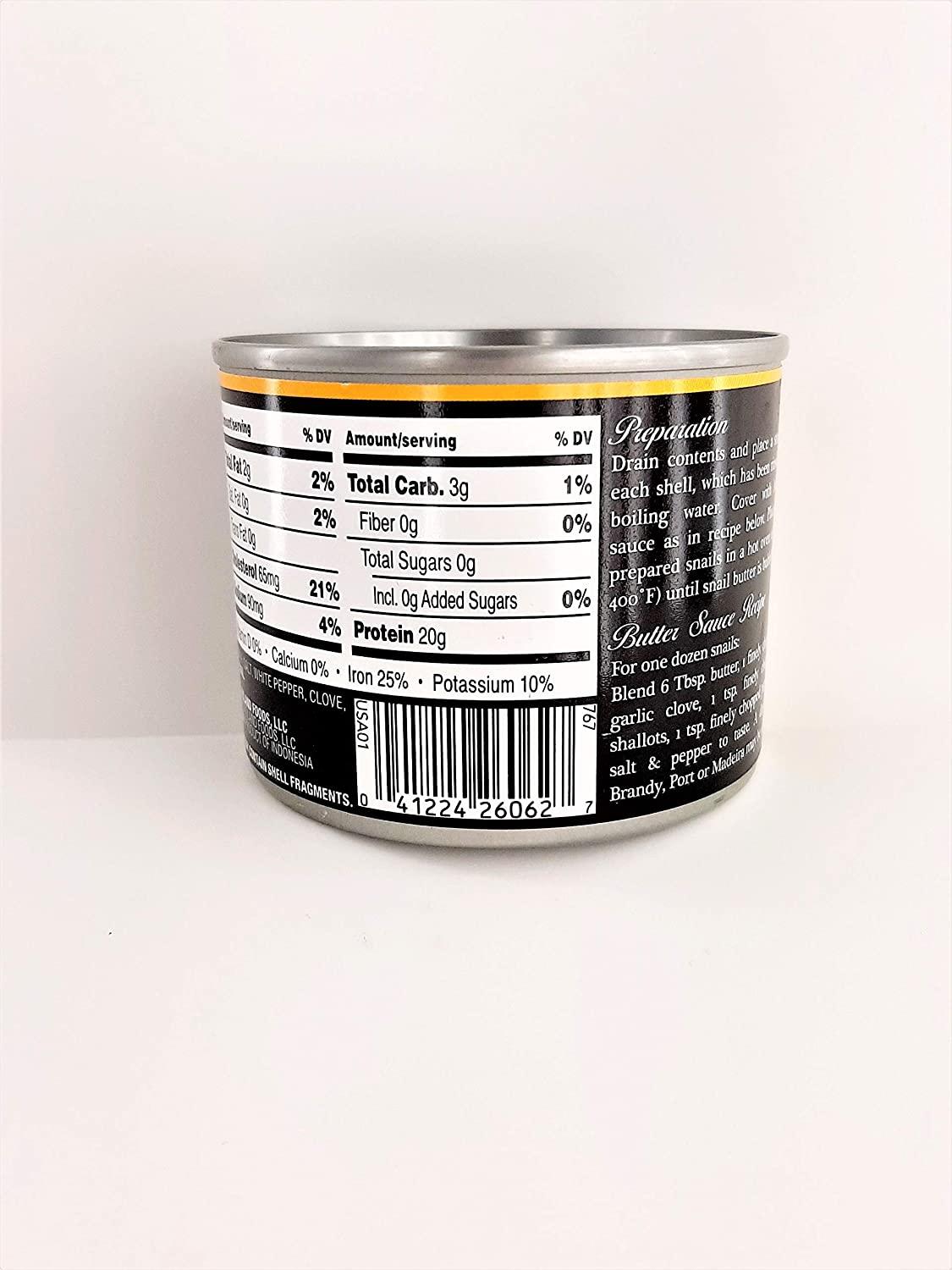 Buy Roland Very Large Escargot Snails - 7.75 oz Can | Gourmet Delicacy ...