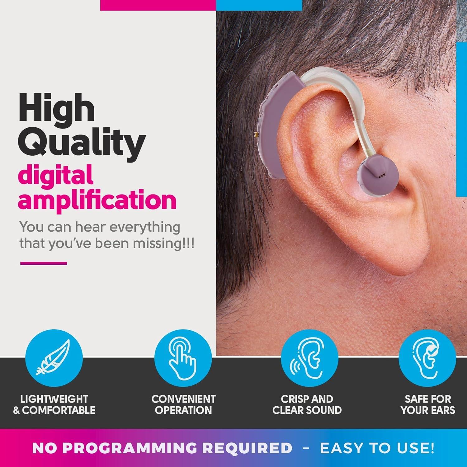 Set of 2 Small Noise-Reducing Digital Devices for Adults, Seniors ...